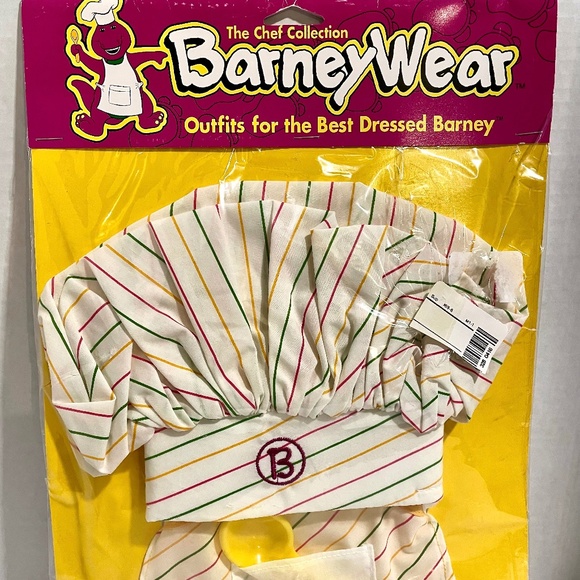 Toys | Vintage Barney Wear 14 Plush Chef Collection Outfit Barney The ...